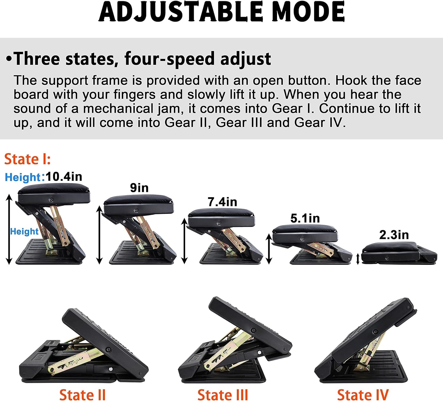 Adjustable Foot Rest for Under Desk at Work with 4 Height Levels, Under ...